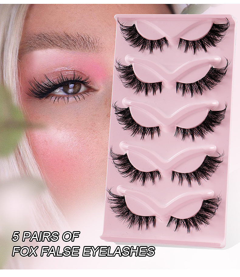 Clear Band Foxy Eye False Lashes 5 Pairs Pack – SaSaCoTnT